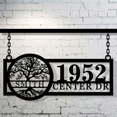 Hanging Metal House Numbers,Custom Metal Hanging Address Signs, Hanging ...
