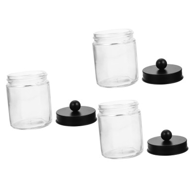 MAGICLULU 3Pcs cotton swab jar Storage tank Cotton Swab Storage Jar ...