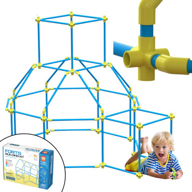 Fortstix Kids Fort Building Kit - 180 Pcs Fort Kits for Kids Indoor and ...