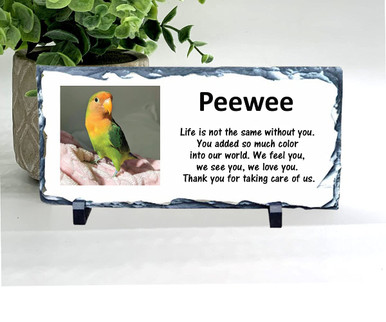 Custom Bird Memorial Stone with Photo - Real Stone Personalized by ...