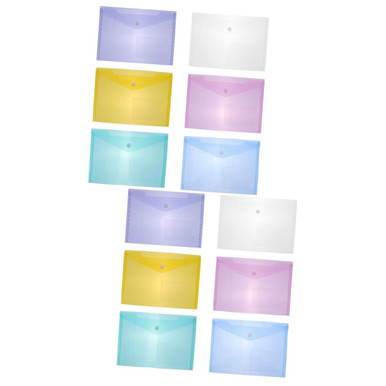 TEHAUX 60 Pcs Transparent File Bag Plastic Snap Folder Paper Envelope ...