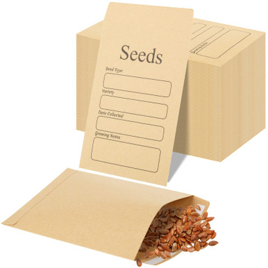 100Pcs Seed Saving Envelopes Resealable Self Sealing Paper Envelopes ...