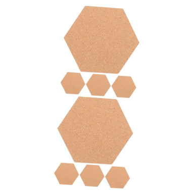 STOBOK 8 Pcs Hexagonal Corkboard Cork Board for Office Wall Stickers ...