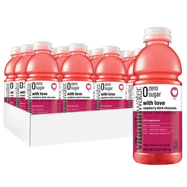 Vitamin Water ZERO Sugar - With Love - Raspberry Dark Chocolate | 20 Fl ...