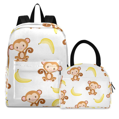 ZOEO Monkey Banana Kids Backpack Set Boys Girls Preschool Backpacks for ...