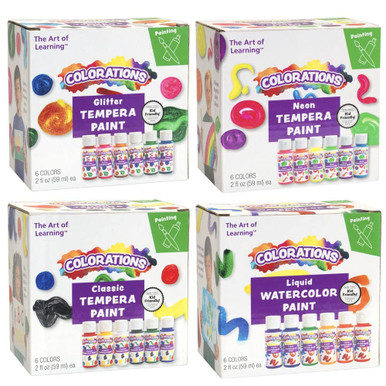 Colorations Paint Variety Pack, 24 Paints, Neon Paint, Rainbow Paint ...