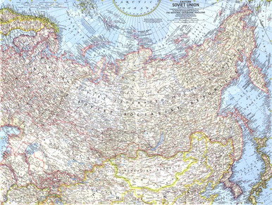 National Geographic: Eastern Soviet Union 1967 - Historic Wall Map Series - 24.75 x 18.75 inches ...