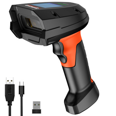 Symcode Wireless Barcode Scanner with Display Screen Wireless and Wired ...