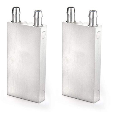 DIYhz 2Pcs Water Cooling Block Aluminum for Liquid Water Cooler Heat ...