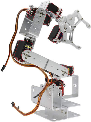 diymore Robotic Arm Kit Silver ROT3U 6DOF Aluminium Robot Arm ...