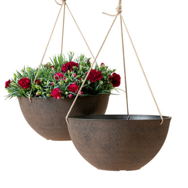 LA JOLIE MUSE Large Hanging Planters - 13 Inch Flower Pots Outdoor ...