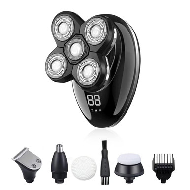 New Men's Electric Razor, 5D Rotary Shaver with LED Display, 5 in 1 ...