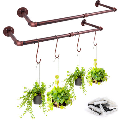Yoiemivy Wall Window Plant Hanger Set of 2, Metal Plant Hanging Rod ...