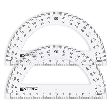 Protractor 2 Count - Protractor for Geometry, 6 Inch Clear Plastic ...