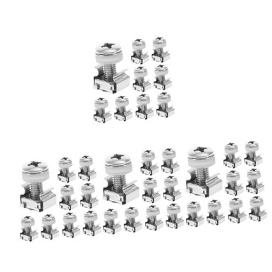 VILLCASE 64 Sets Rack Mount Nuts Screw for Enclosures Square Insert ...