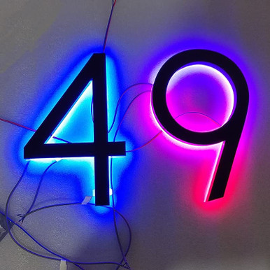 Custom LED House Number Signs, 3D Backlit Illuminated Letters House ...