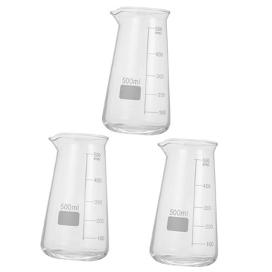 ULTECHNOVO 3pcs Beaker Laboratory Glass Labware Glass Measuring Cups ...
