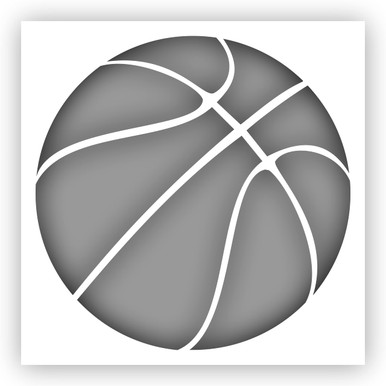 Basketball NBA Stencil - Choose a Size (36"x36") - Laser-Cut Reusable ...