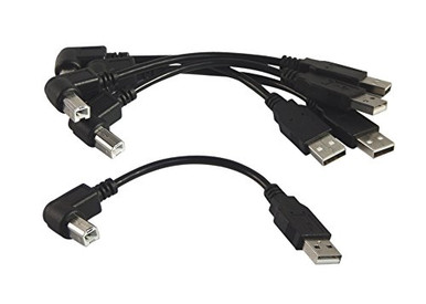Five Pack of YCS Basics 6 inch USB 2.0 Right Angle Printer/Scanner ...