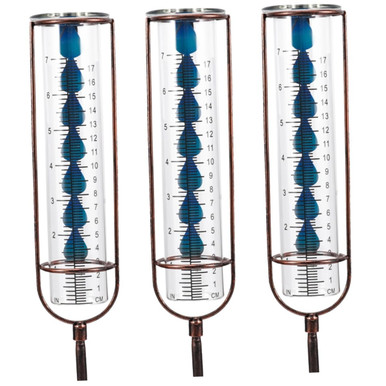 TOVINANNA 3pcs Wrought Iron Rain Gauge Water Gauge Figurines Rain ...