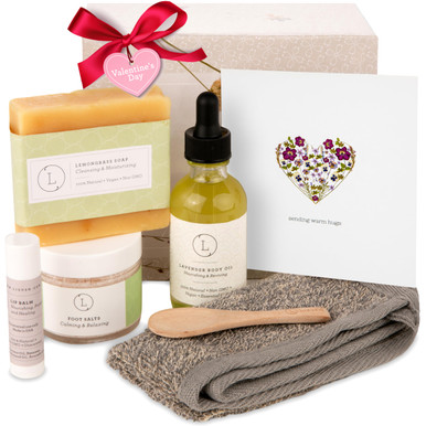 Lizush Lemongrass 6-Piece Spa Kit for Women - Relaxing Spa Box Gift Set ...