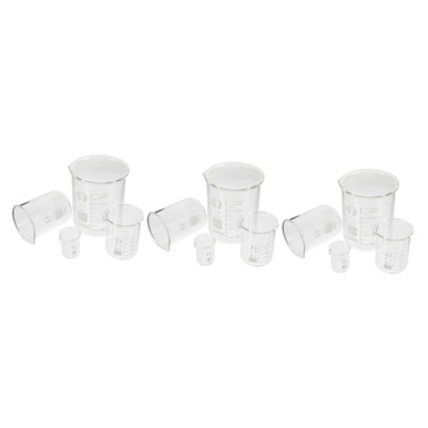 PartyKindom 12 Pcs Glass Beaker Chemistry Glassware 250ml Beaker ...
