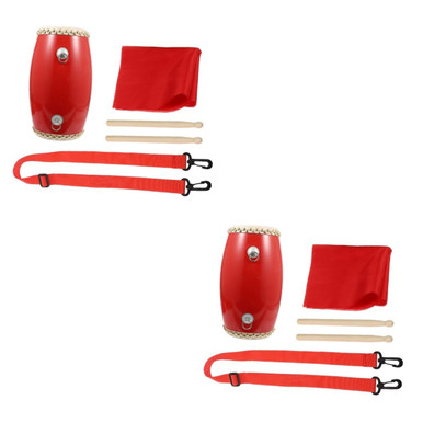 Toyvian 2 Sets Waist Drum Cowhide Drum African Drums Portable Drum ...