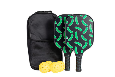 Pickleball Paddle Set of 2 with Pickles - USAPA Approved - Carbon Fiber ...