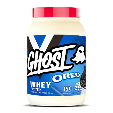 GHOST Whey Protein Powder, Oreo - 2LB Tub, 25G of Protein - Cookies ...