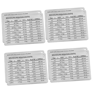 8 Pcs Bakery Conversion Chart Baking Chart Professional Conversion ...