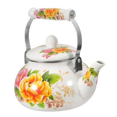 KJHBV Enamel Teapot Stovetop Tea Kettle Kung Fu Tea Kettle Enamelware ...