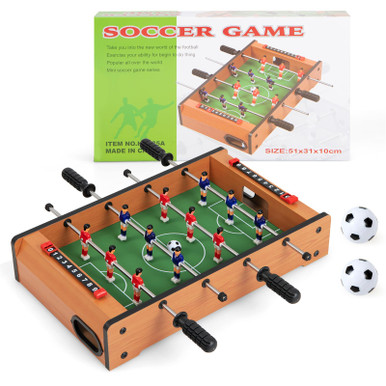 Goplus Foosball Table, 20 Inch Mini Tabletop Soccer Table with 2 Balls ...