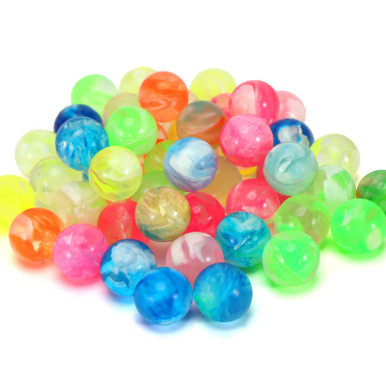 Ayfjovs 48 Pieces Small Bouncy Balls Bulk, 18mm Mini Rubber Bounce ...