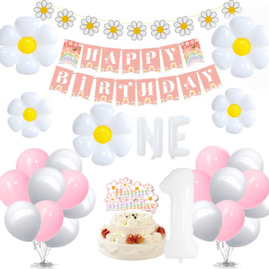 Daisy First Birthday Party Decorations Daisy Flower Happy Birthday ...