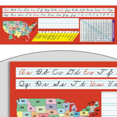 Really Good Stuff 24PK Zaner-Bloser Cursive Self-Adhesive Vinyl Desktop ...