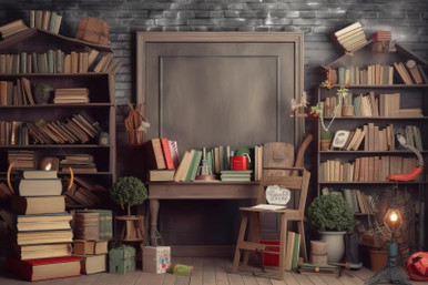 DORCEV 10x8ft Magic Bookshelf Backdrop Retro College Library Ancient ...