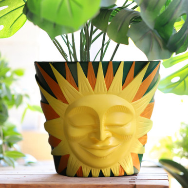 GUGUGO 8 Inch Sun Face Planters Pots Head, Unique Head Planter with ...
