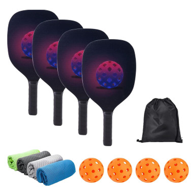 Portable Set Rackets Storage Bag 4 Balls Comfort Grip for Equipment ...