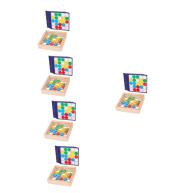 Toyvian 5 Sets Ball Wooden Toy Wood Memory Toy Rainbow Board Game Kids ...