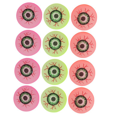 ibasenice 120 Pcs Exploding Eyes Glowing Bouncing Balls Red Eye Bounce ...