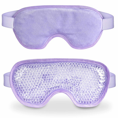 Cooling Eye Mask with Gel Bead, Reusable Cold Compress Ice Pack ...