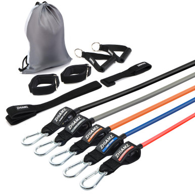 ZHIAMZ Resistance Bands, Exercise Bands with Handles, Fitness Bands ...