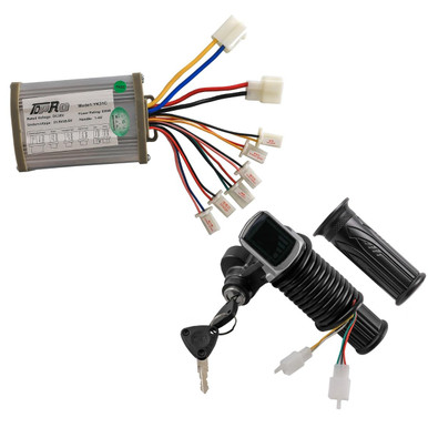 YC Yier 36V 800W Brush Motor Speed Controller and LCD Throttle Grips ...