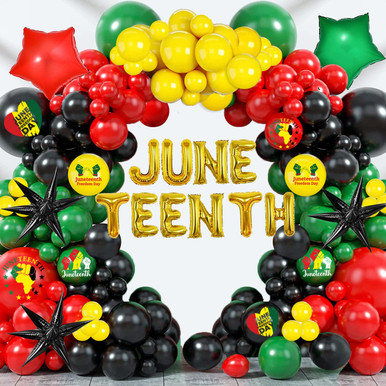 Juneteenth Decorations Kit 149 Pcs Happy Juneteenth Balloons Garland ...