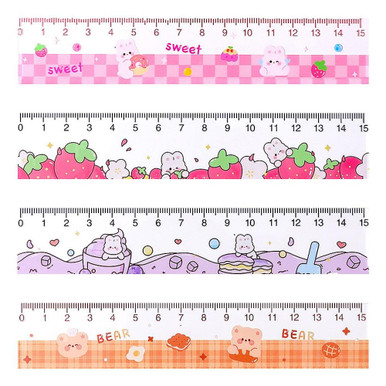 Straight Plastic Ruler,Cartoon Animal Plastic Rulers,Cute Rabbit Themed ...
