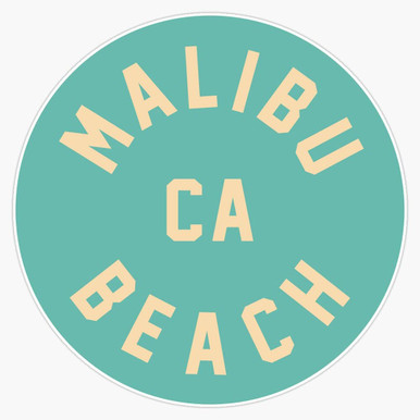 Malibu Beach - California Vinyl Decal Wall Laptop Bumper Sticker 5 ...