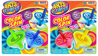 Coloring Spinning Tops Toy (2 Packs / 4 Spinners) Twiter Game Art Kit I ...