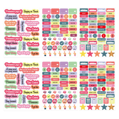 Budget Binder Label Sticker Colorful Cash Envelope Budget Stickers ...
