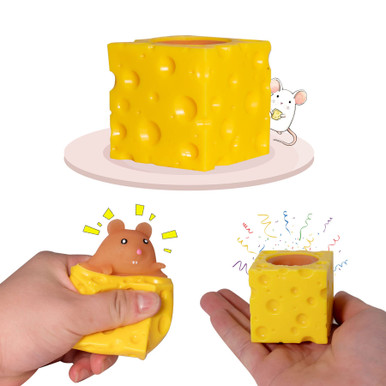 Holgosiu Mouse Squishy Toy Cheese Stress Ball Squishy Rat Squeeze ...