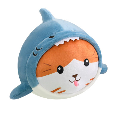 SQEQE Shark Cat Plush Pillow, Cute Shark Cat Stuffed Animal, Soft ...